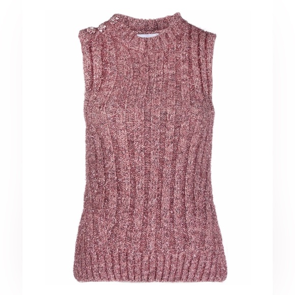 Ganni | Tops | Nwt Ganni Glitter Knit Vest Size M | Poshmark